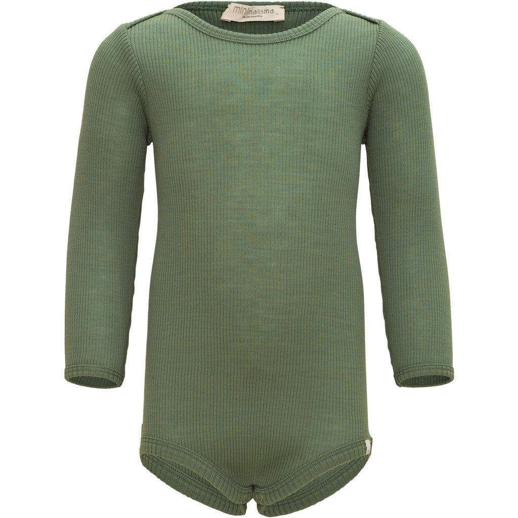 Alaska - long-sleeve merino wool body - Greenery – minimalisma